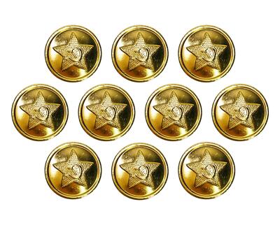 10 USSR SOVIET RUSSIAN BIG GOLD UNIFORM BUTTONS 22MM STAR WITH HAMMER ...