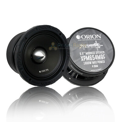 Orion 6.5" Cast Basket Midbass Speaker Pair 1600W Max 400W Rms 4 Ohm ...