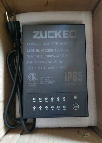 ZUCKEO IP65 300W Low Voltage Landscape Outdoor Transformer MC300 ...