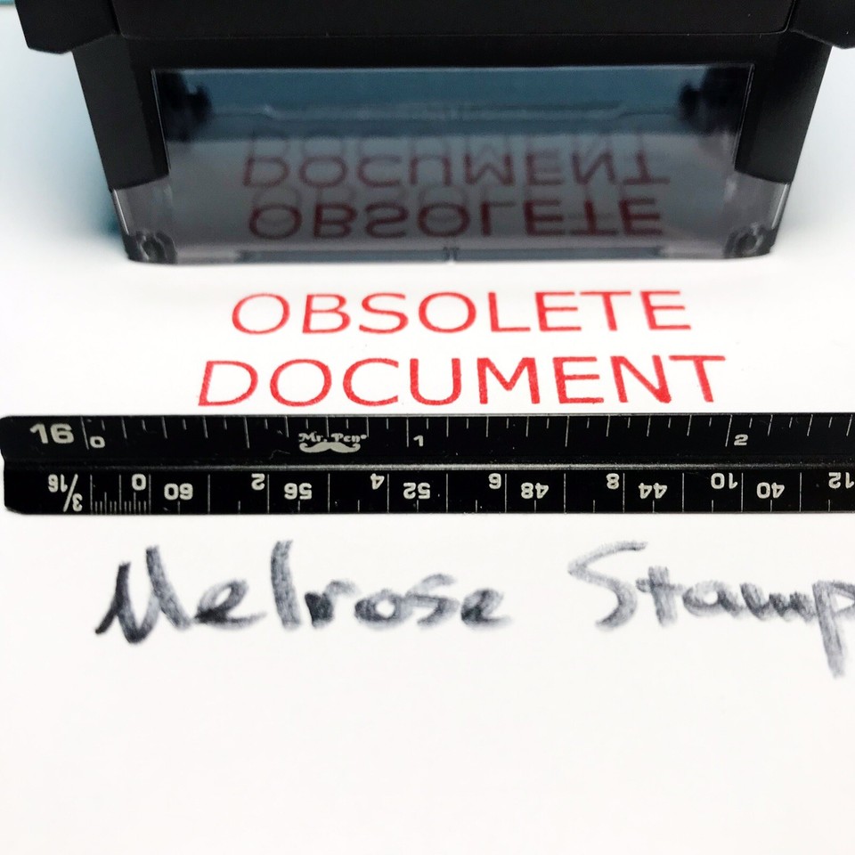 Obsolete Document Rubber Stamp Red Ink Self Inking Ideal 4913 | eBay UK