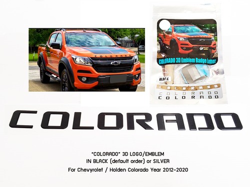 BLACK COLORADO BONNET HOOD 3D LOGO EMBLEM LETTER FIT CHEVROLET HOLDEN ...