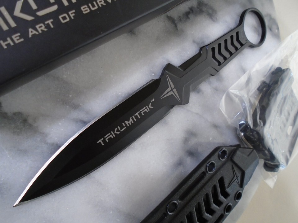 Takumitak Finger Ring Dagger Knife Dual Edge Full Tang 3Cr13 TKF302 2 ...