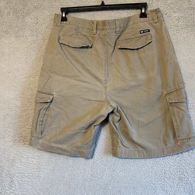 Chaps Cargo Shorts Mens Size 36 Khaki Flat Front Regular Fit | eBay