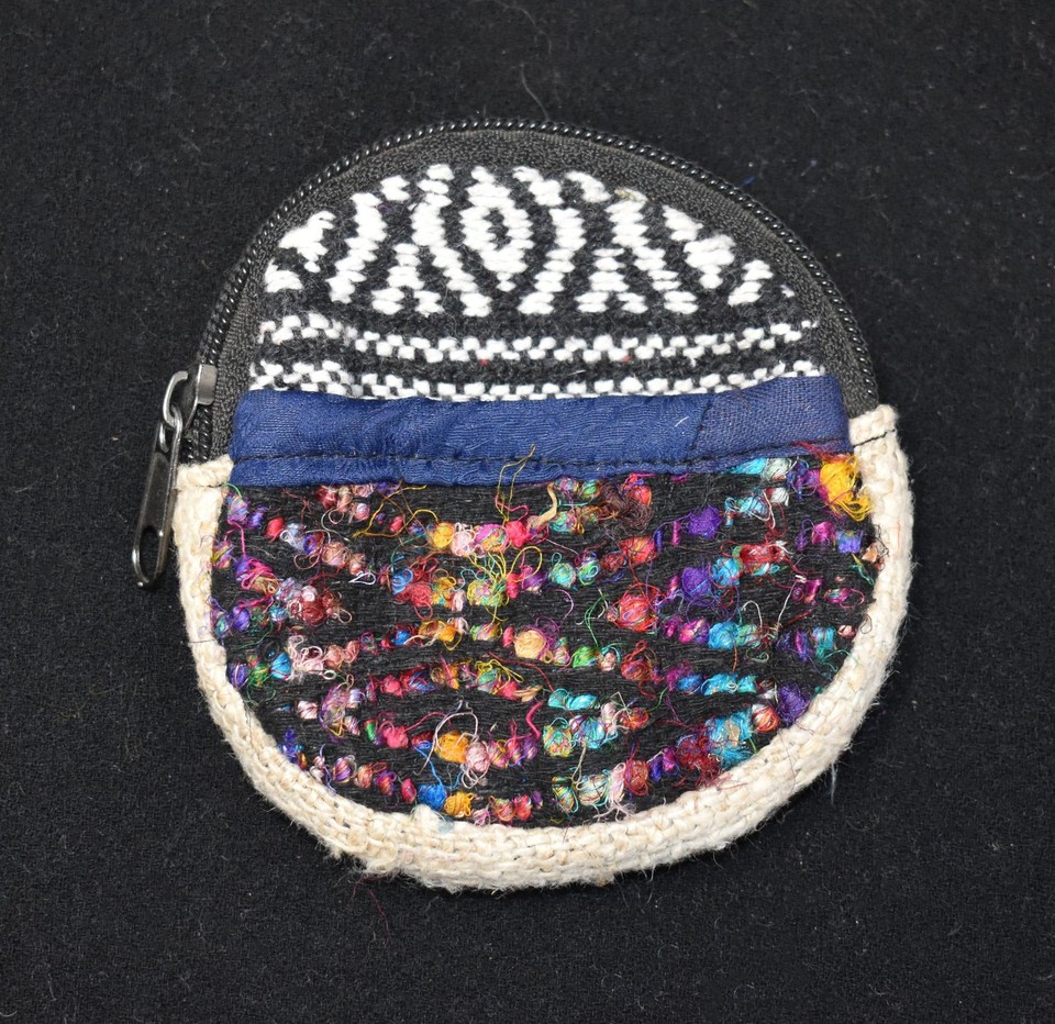 Woven Cotton Round Coin Purse Fair Trade Ethnic Hippy | eBay UK