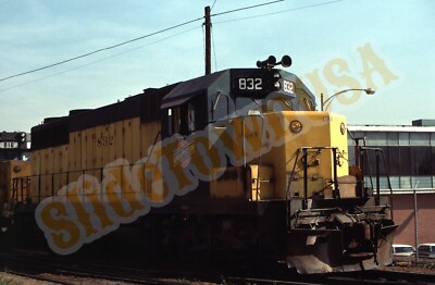 Vtg 1976 Train Slide 832 CNW Chicago North Western Engine Chicago IL ...