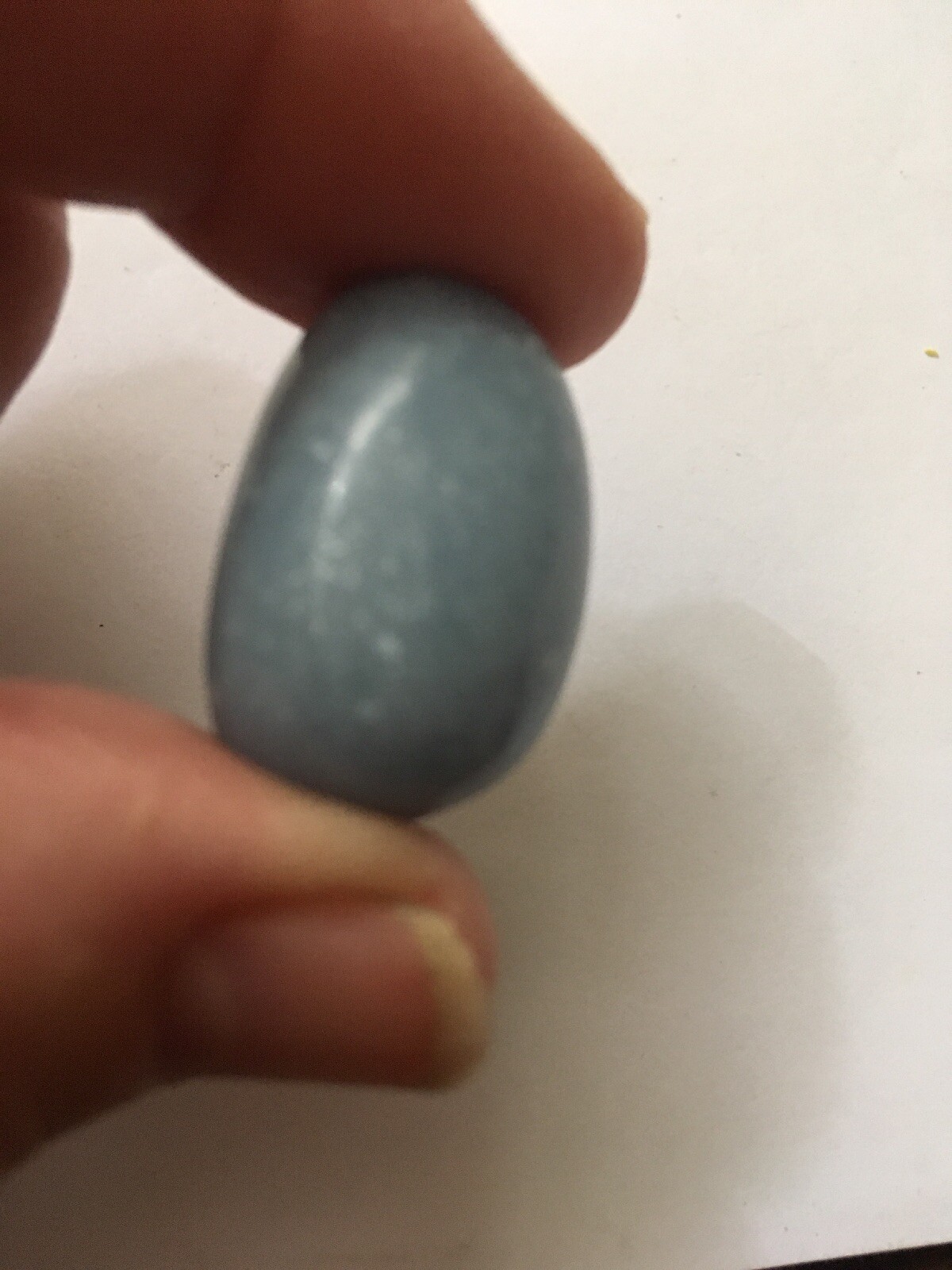 Crystal Healing BLUE ANGELITE Gemstone THROAT Chakra Reiki Charged Calm ...