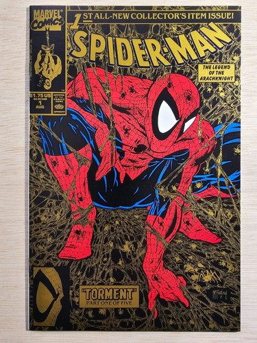 Spider-Man #1 Marvel Comics 1990 Torment Todd McFarlane 2nd Print Gold Cover NM | eBay