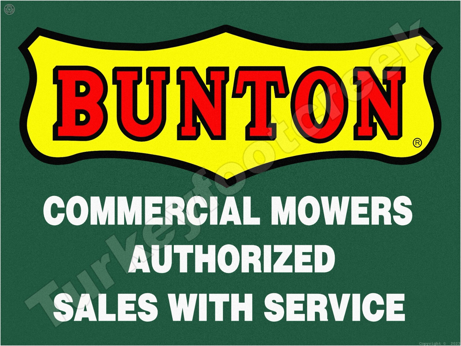 Bunton Commercial Mowers Sales & Service Metal Sign 3 Sizes to Choose ...