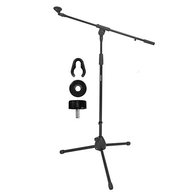 5Core Microphone Stand 360° Rotating Mic Clip Boom Arm Foldable Tripod ...