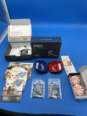 PRO MD Hearing Aids, Left And Right Side Plus Accessories Used Very ...
