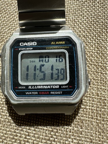 Casio Men's Watch B650W Illuminator Quartz Digital Silver Stainless ...