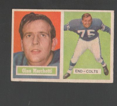 1957 Topps Football Card #5 Gino Marchetti-Baltimore Colts Vg Ex Card ...