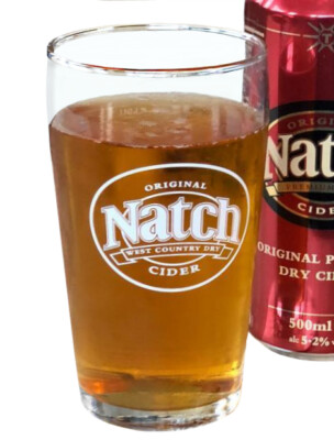 Personalised Original Natch Cider One Pint Glass Engraved Gift | eBay