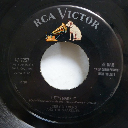 JERRY DIAMOND & SPARKLES 45 Let's Make It / Lindy Lou TEEN Bopper 1958 ...