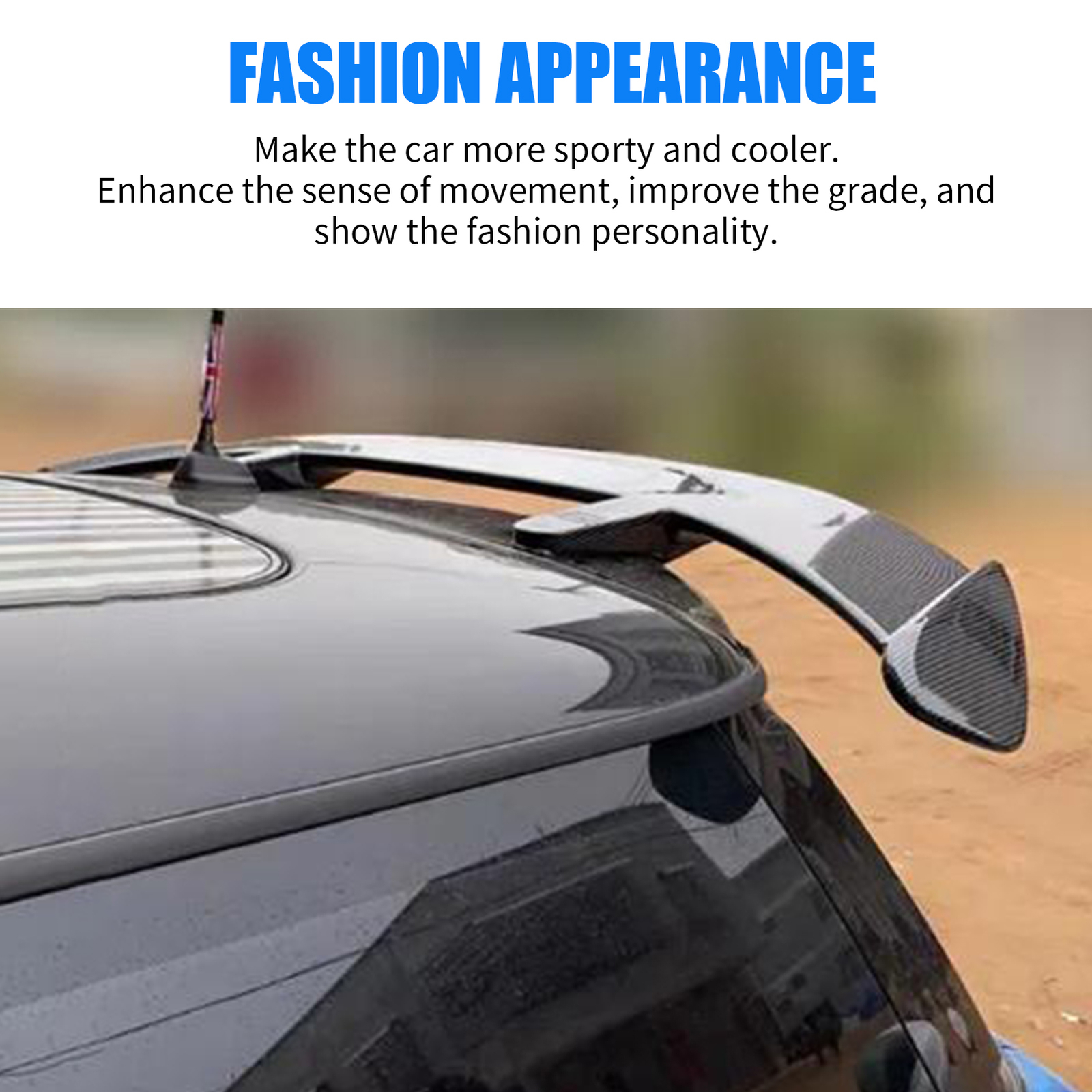 Rear Window Roof Spoiler Wing Lip Universal GT-Style SUV Hatchback ...