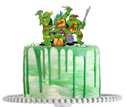 1 x TEENAGE MUTANT NINJA TURTLES Edible Stand Up Cake Topper Wafer Card ...