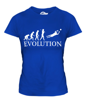 FOOTBALL GOALKEEPER EVOLUTION LADIES T-SHIRT TEE TOP GIFT SHIRT KIT | eBay
