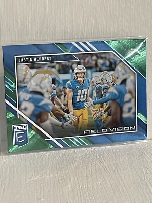 2023 Donruss Elite Green Field Vision #FV-3 Justin Herbert Chargers 🔥 ...