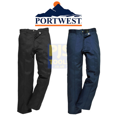 Portwest 2885 preston mens work trousers drivers navy or black | eBay UK