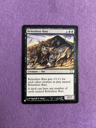 1X MTG - Relentless Rats - The List 173/383 - Regular Uncommon - PACK ...