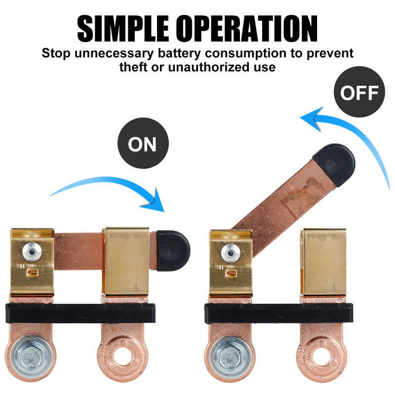 Auto Battery Disconnect Switch Blade Side Post Terminal Car Shut Cut ...