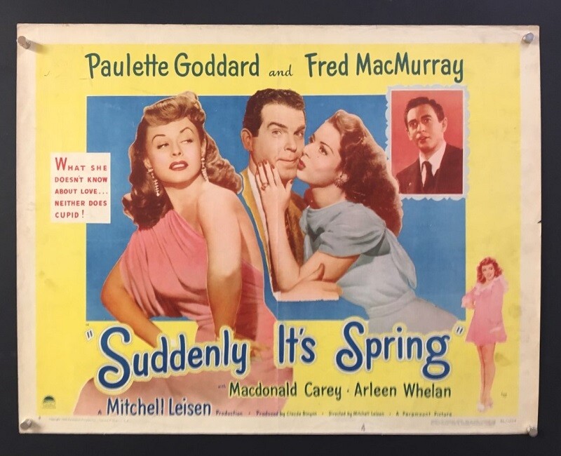Suddenly It's Spring Half Sheet Movie Poster Paulette Goddard*Hollywood ...