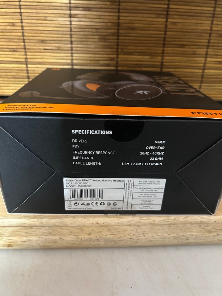 Soundcore Fnatic REACT Analog Gaming Headset Bluetooth Wireless New in ...