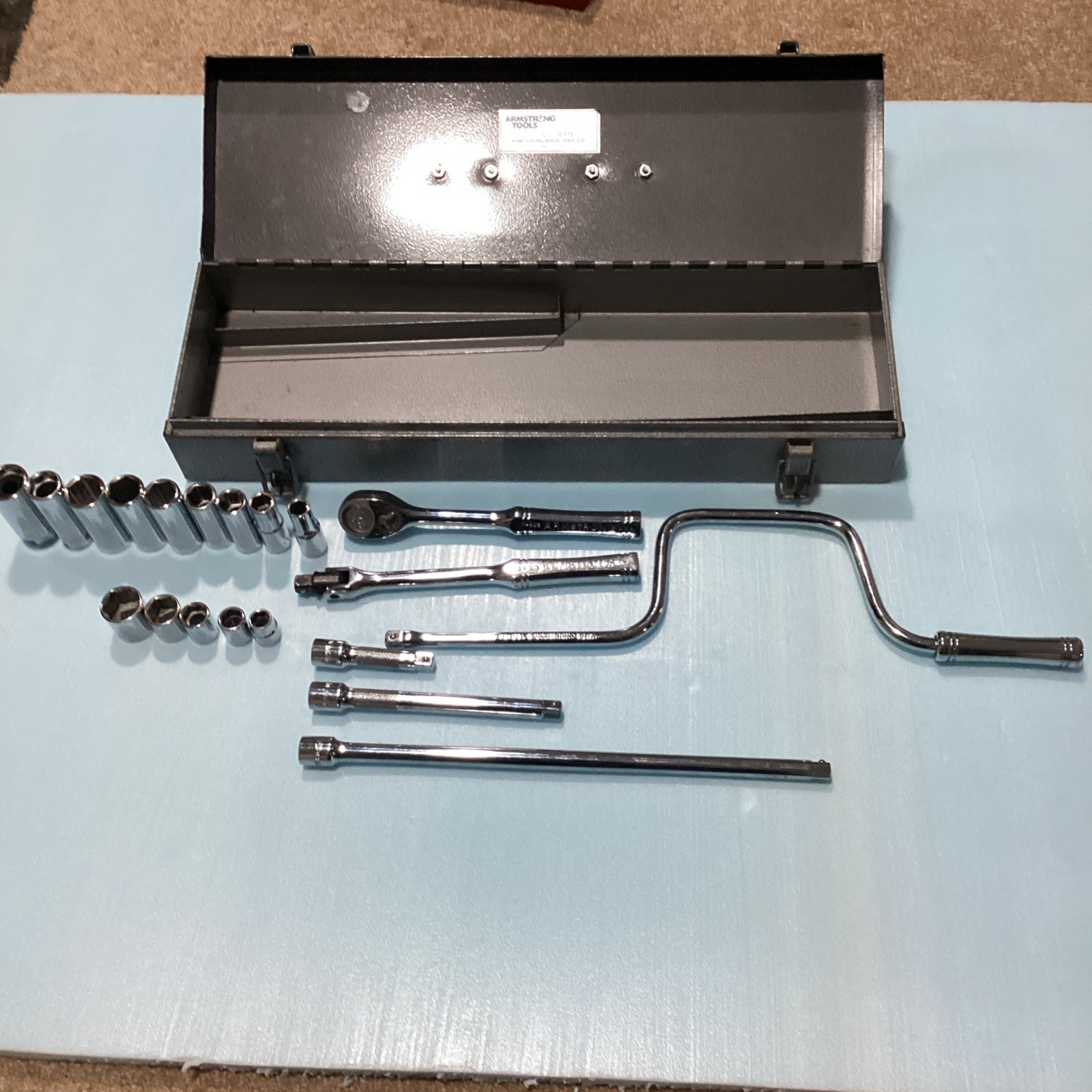 Armstrong 3/8” Drive Tools And Metal Box Made In The USA | eBay