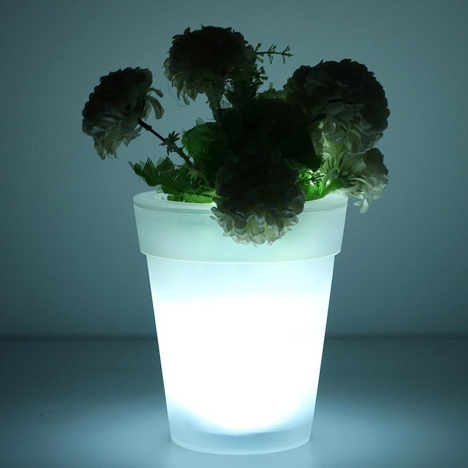 RGB Color Changing Flower Pot Remote Control LED Planter | eBay UK