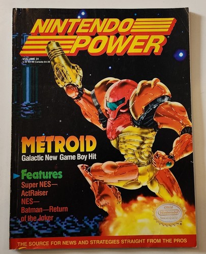 Nintendo Power Volume 31 Metroid Magazine w/ TMNT Poster - Spine Damage ...