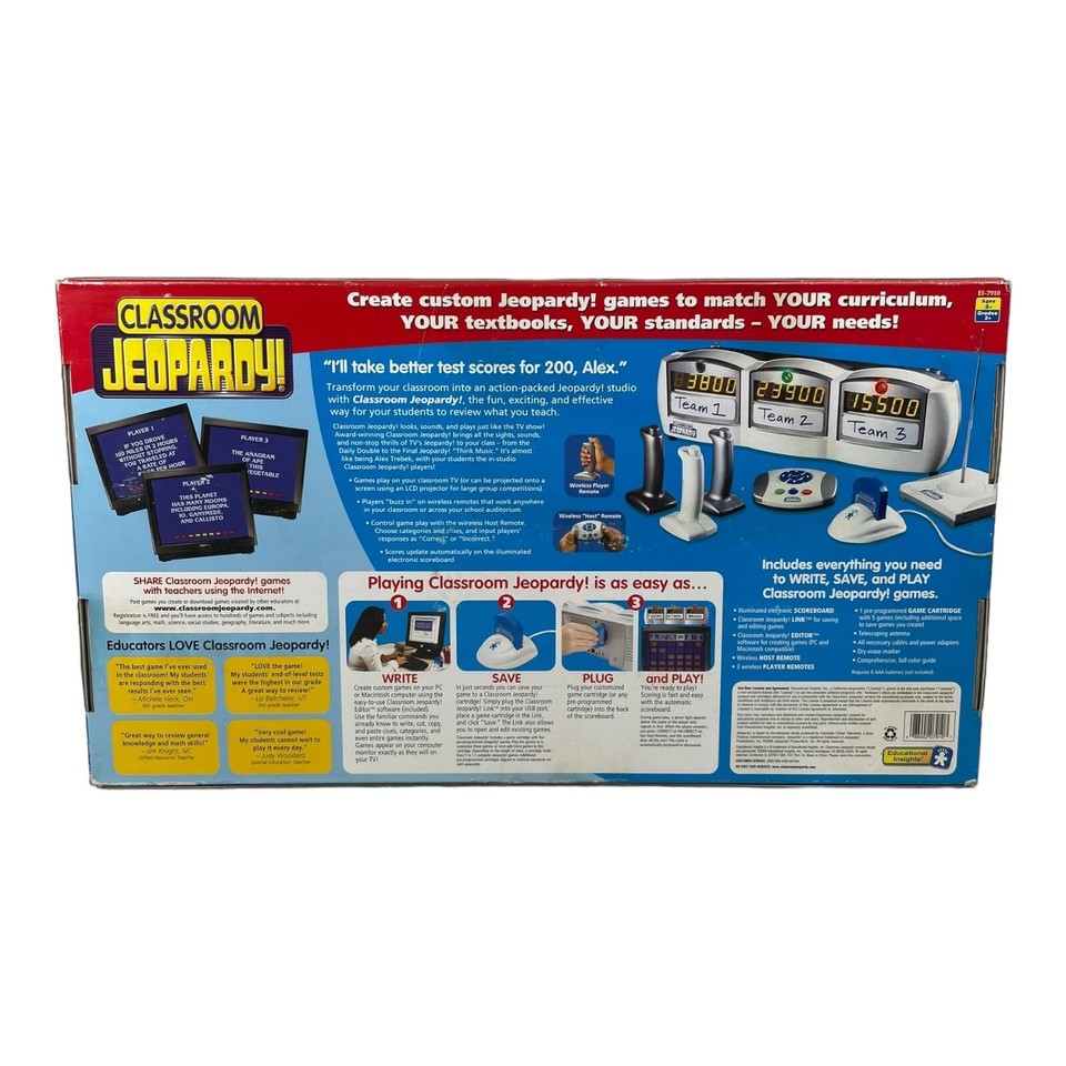 Classroom Jeopardy! Educational Insights EI-7910 School Game | eBay