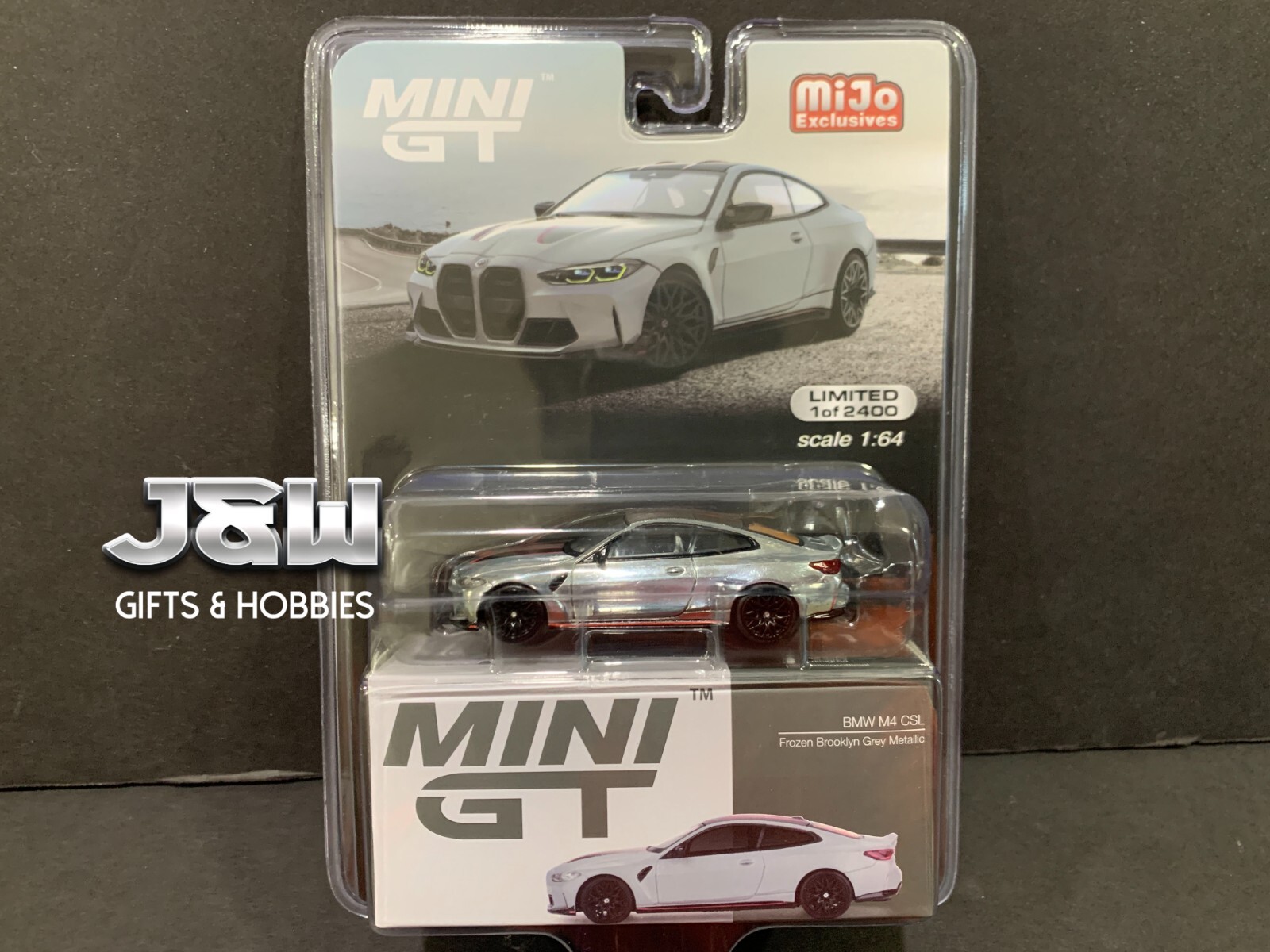 Mini GT BMW M4 CSL G82 Frozen Brooklyn Grey Metallic MGT00641 1/64 ...