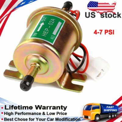 5/16'' 12V 4-7 PSI Electric Fuel Pump Low Pressure Gas Gasoline ...