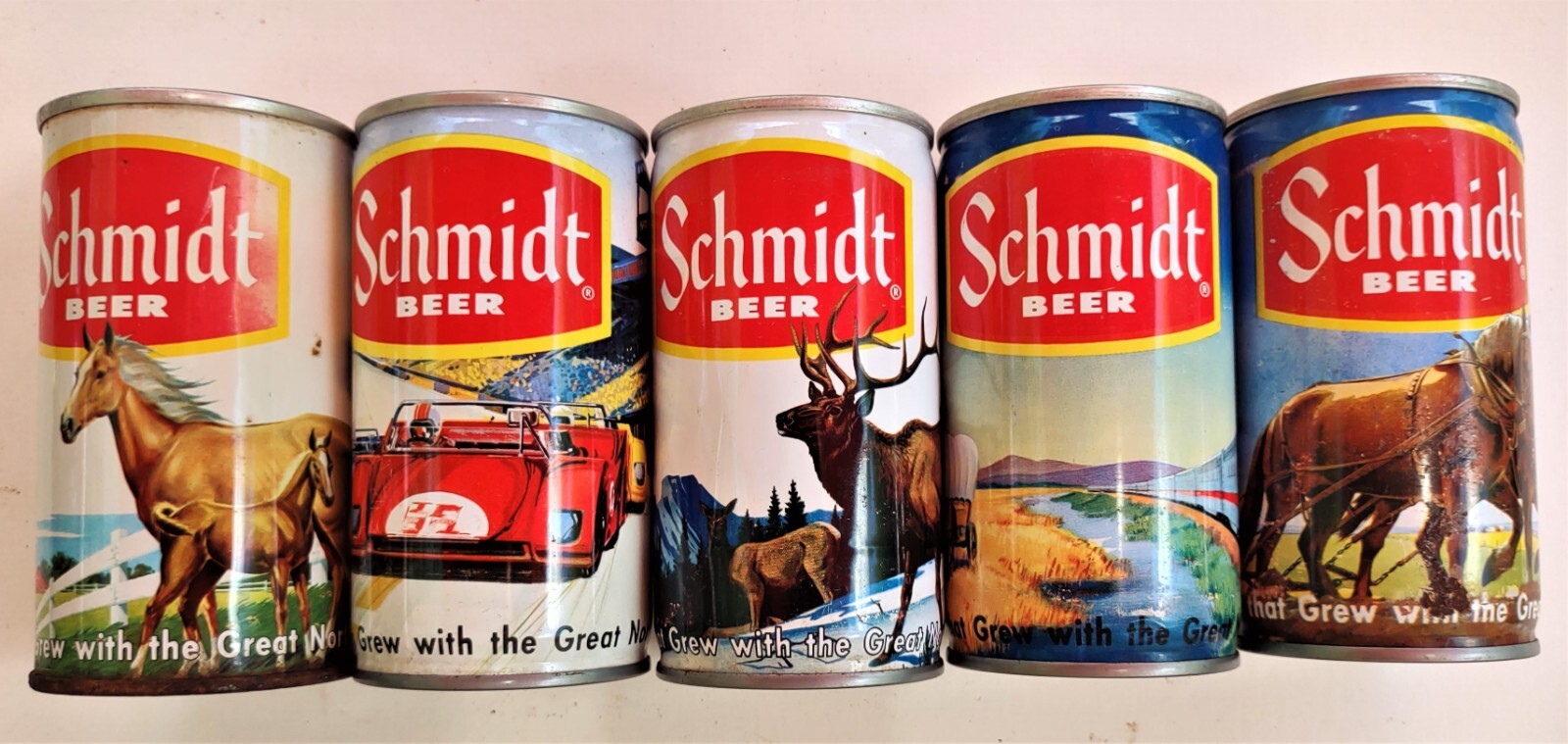 Schmidt Beer Cans, 5 cans from an American Scenery set | eBay