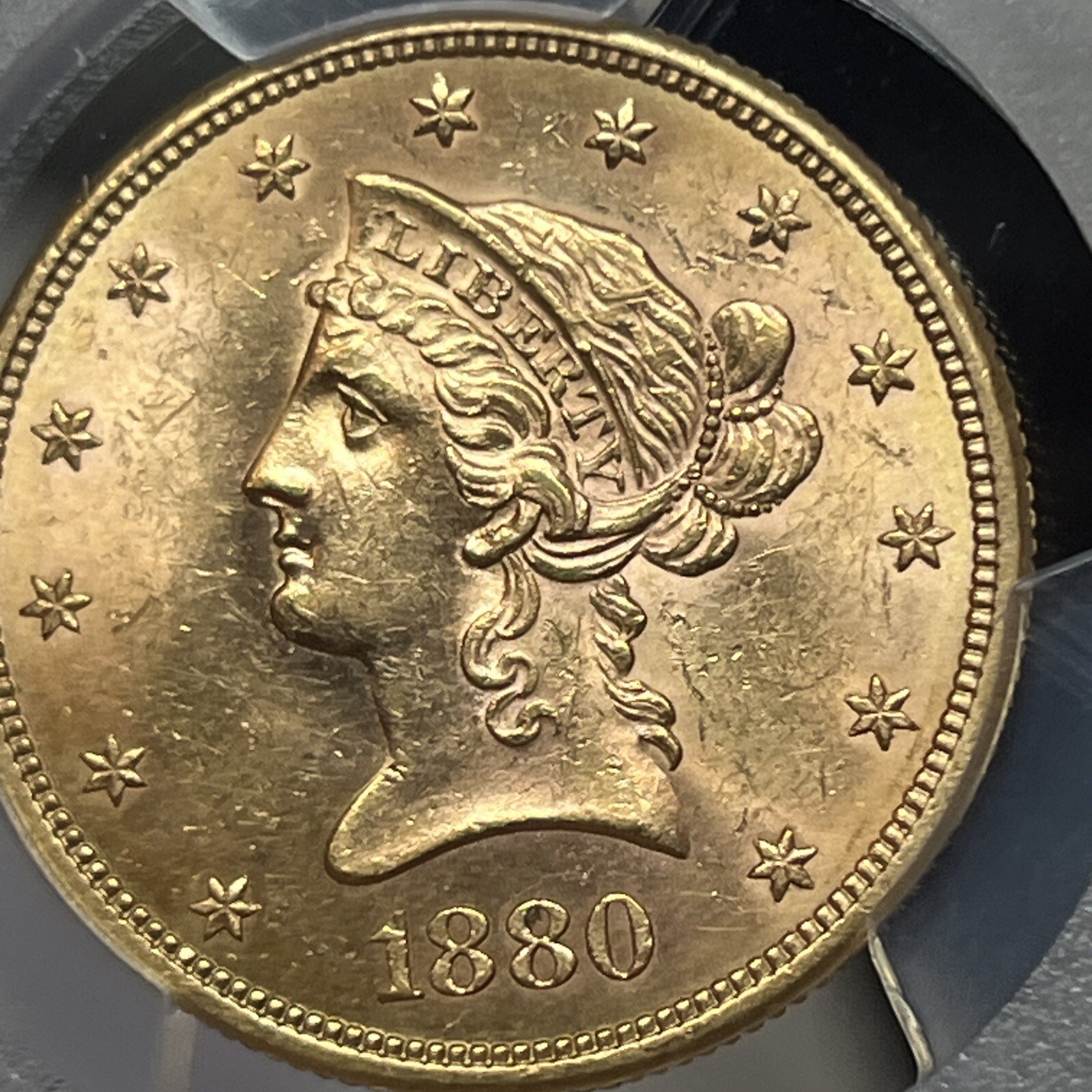 1880 S $10 Liberty U.S. GOLD EAGLE COIN PCGS AU58 | eBay