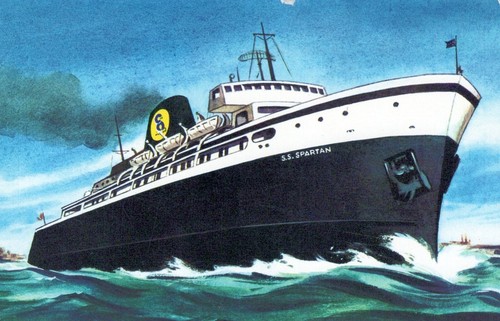 S. S. Spartan Steamer Ship Lake Michigan Postcard | eBay