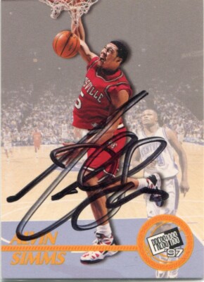 1997 Press Pass - ALVIN SIMS - Autograph - LOUISVILLE CARDINALS | eBay