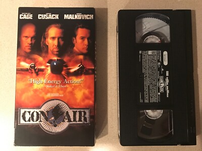 Con Air (VHS, 1997) Nicolas Cage, John Cusack, John Malkovich ...