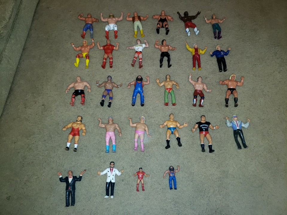 Wwf ljn wrestling figures huge lot of 47 rubber figures | eBay