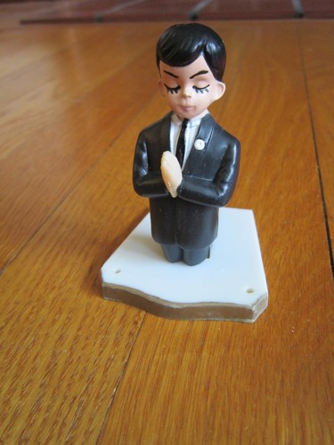 Vtg First Communion Boy Cake Topper Kneeling Praying Plastic Wilton ...