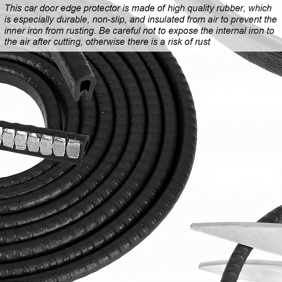 Car Door Edge Guard Protector U-Profile Rubber Trim Edge Strip Chip ...