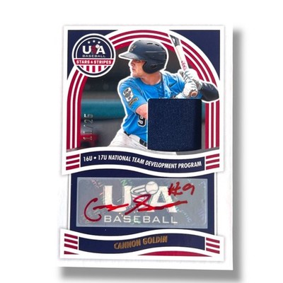 2024 Panini Stars & Stripes Cannon Goldin Signatures Materials Prime 11 ...
