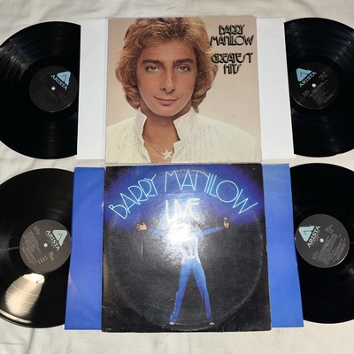 Barry Manilow 12” Lot 2 Vinyl 2 LP Sets Live 1977 & Greatest Hits 1978 ...