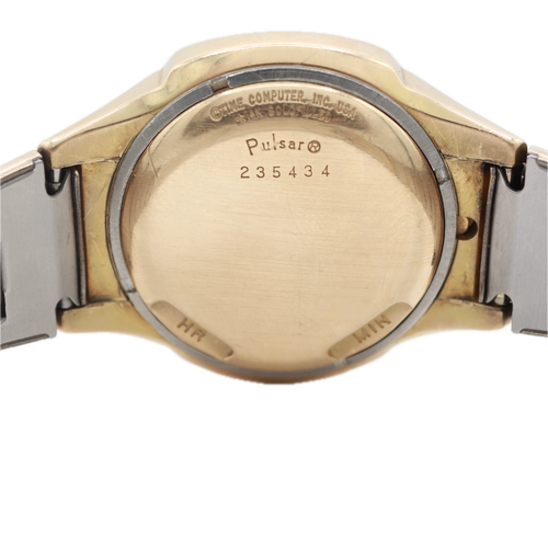 Vintage Pulsar P4 Executive Men's Digital LED Wristwatch USA 14k Gold ...