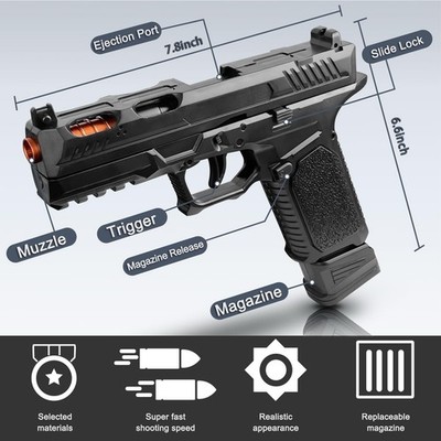 Toy ，Semi-Automatic Shell Ejecting Toy Automatic Reloading for Kid ...