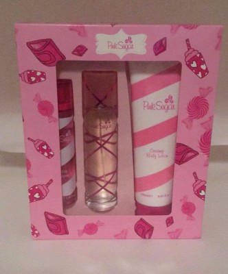 Pink Sugar 3PC Set 3.4 oz EDT Spray + 3.38 oz Hair Perfume + 8.45 oz ...