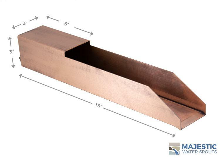 Oliveria 18" Long Nose Waterfall Scupper for Pool/Spa or Fountain in ...