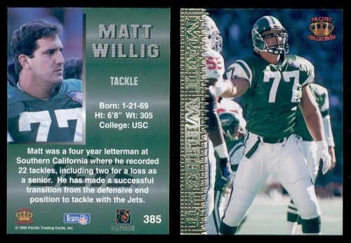 1995 Pacific MATT WILLIG New York Jets Gold Rookie Card | eBay