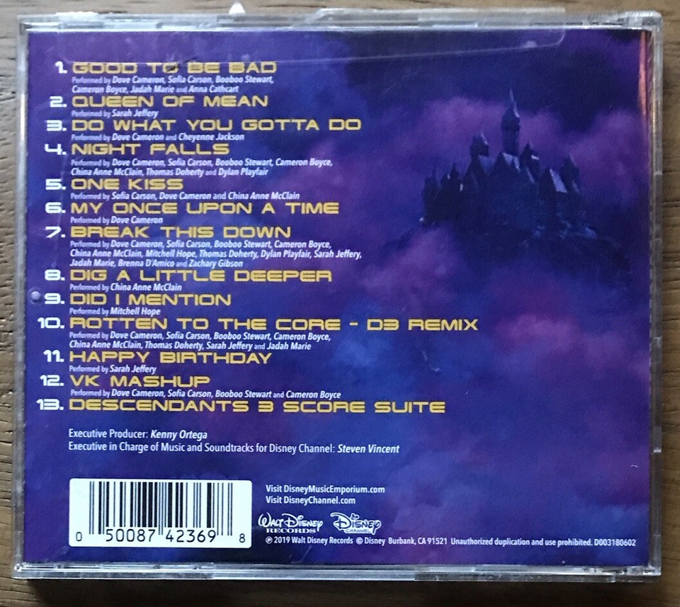 Descendants 3 - Disney Movie Soundtrack TARGET EXCLUSIVE - CD - w ...