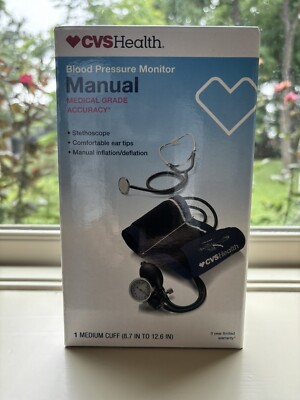 CVS Health Manual Blood Pressure Monitor w/ Stethoscope -Medical Grade ...